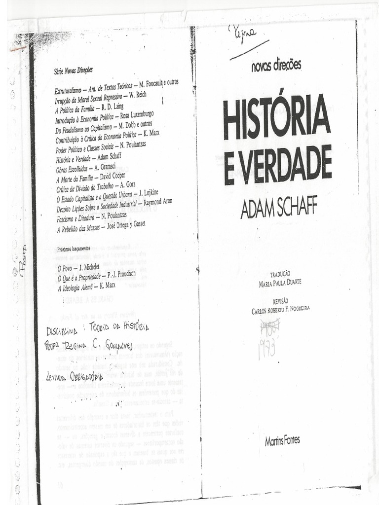 História e Verdade - Adam Schaff | PDF