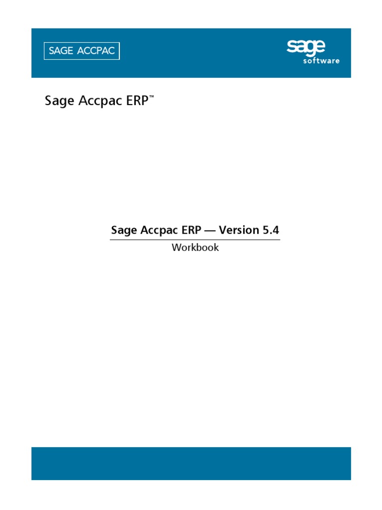 Accpac - Guide - Manual For Workbook PDF | PDF | Icon (Computing ...