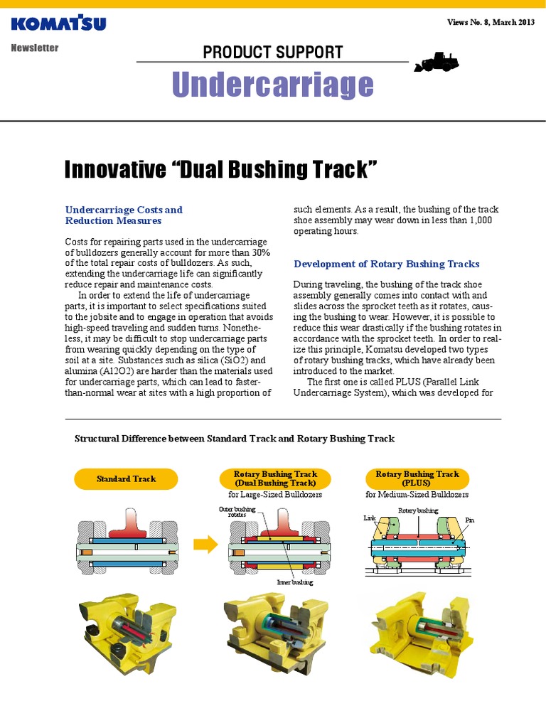 Dual Bushing Track Benefits for Bulldozers | PDF | Wear | Manufactured ...