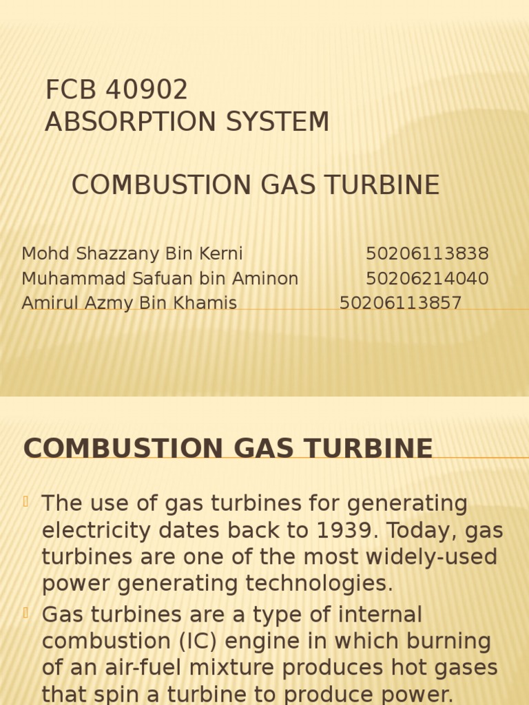 Combustion Gas Turbine | PDF | Gas Turbine | Gas Compressor