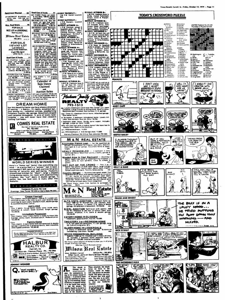 Newspaper Strip 19791012 | PDF | Architectural Elements | Nature
