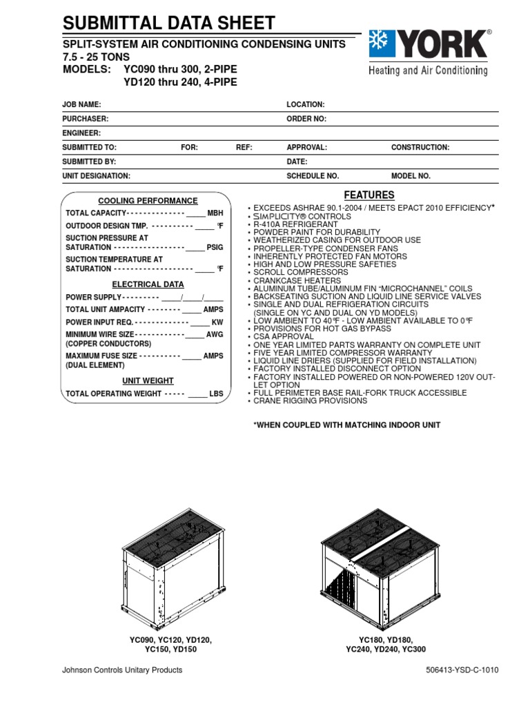 Condensador York YD180 | PDF | Heating, Ventilating, And Air ...