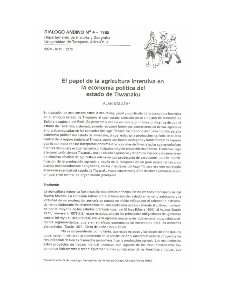 "El Papel de La Agricultura Intensiva en La Economía Política Del ...
