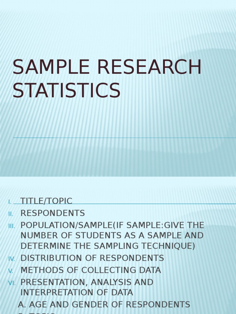Sample Research | PDF | Statistics | Research Methods