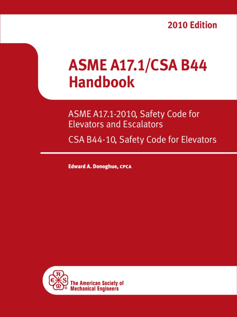 ASME A17 1 Safety Code For Elevators and Excalators PDF | PDF ...