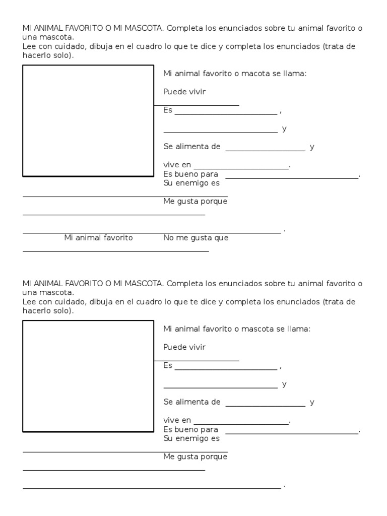 Mi Animal Favorito o Mi Mascota | Mascota | Lobo gris