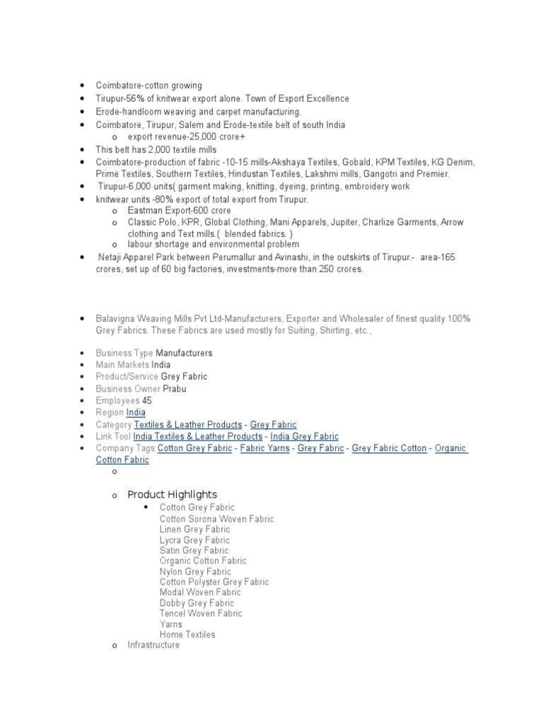 South Textile Industry | PDF | Textiles | Weaving