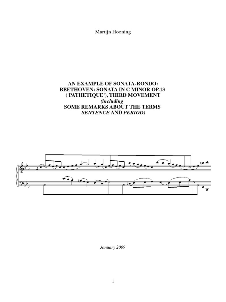 An Example of Sonata-Rondo: Beethoven: Sonata in C Minor Op.13 ...