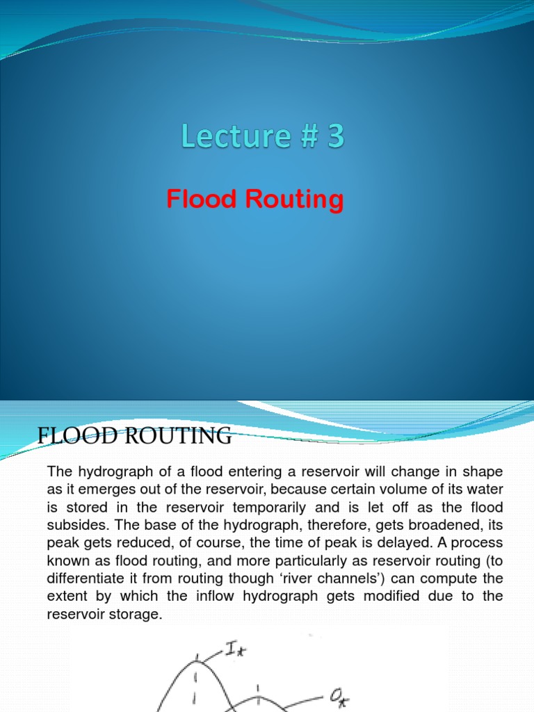 Hydrologic Reservoir Routing Methods: Calculating Water Levels, Storage ...