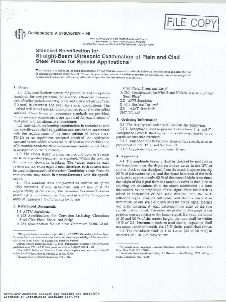Astm A578 PDF | PDF