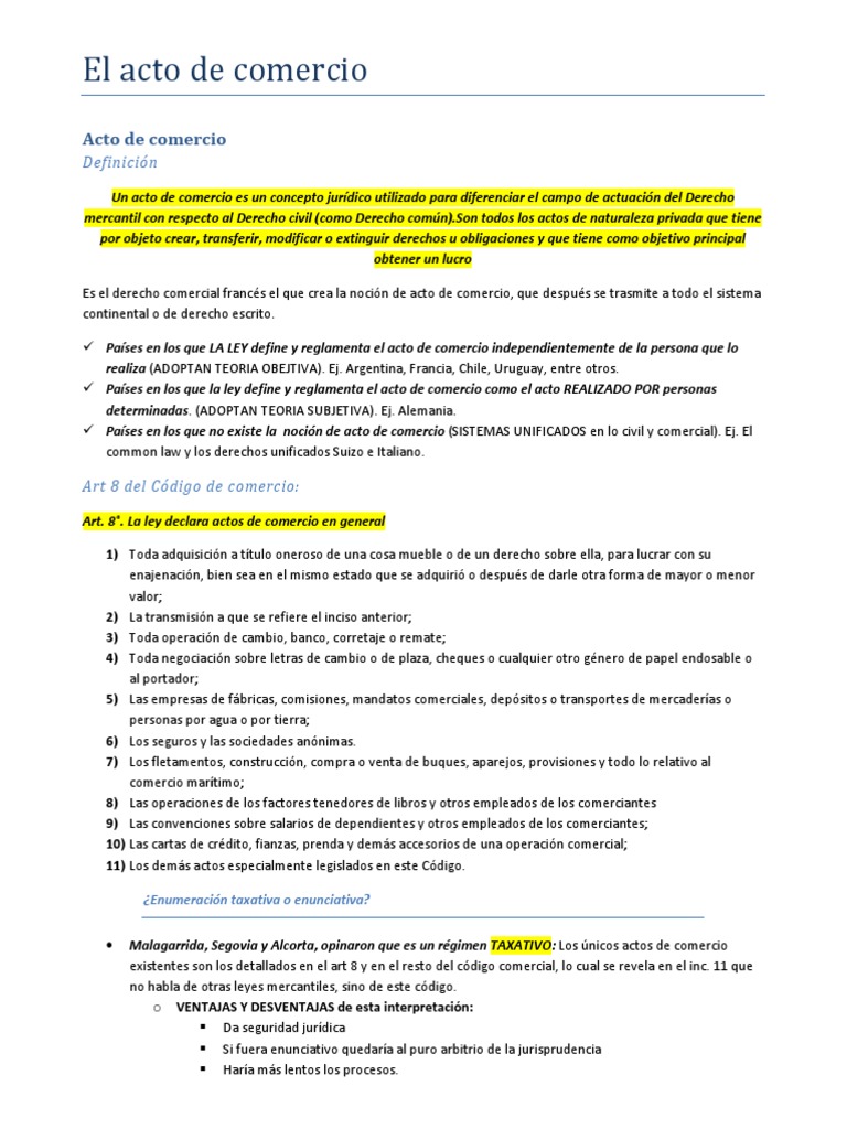 El Acto de Comercio | PDF | Contabilidad | Evidencia (ley)
