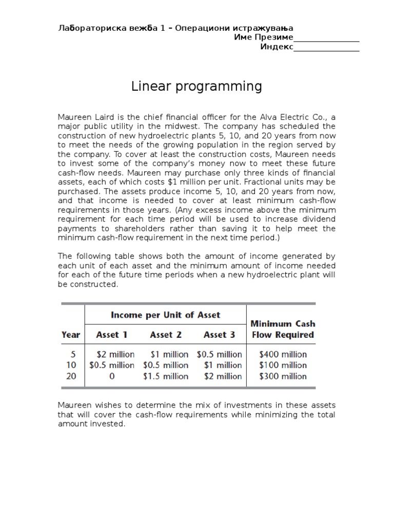 OI 01 Linear Programming | PDF