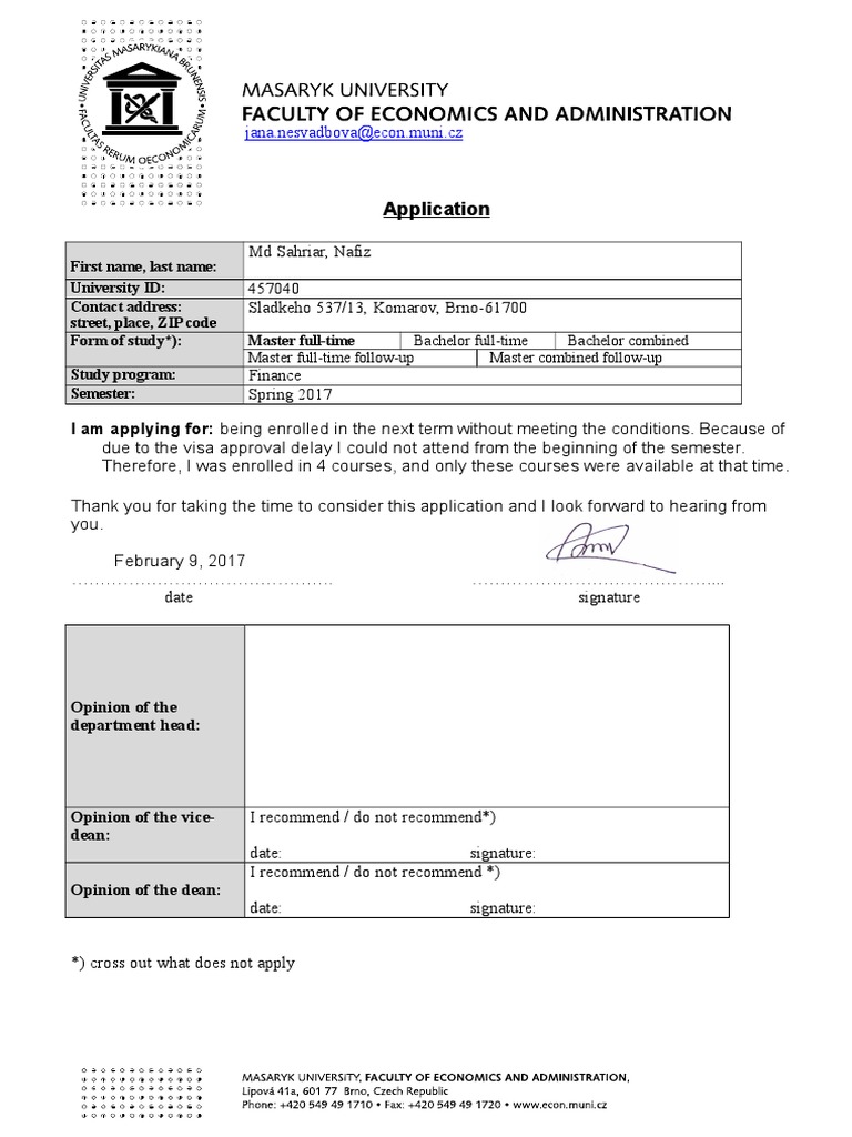Application For Exemption | PDF