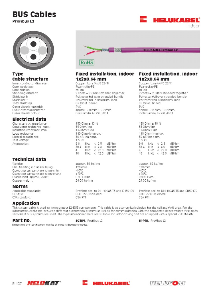 Cable 81448 Helukabel | PDF | Cable | Electrical Resistance And Conductance