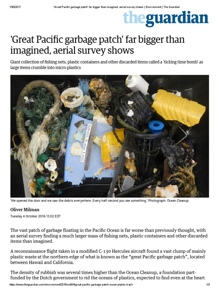 'Great Pacific Garbage Patch' Far Bigger Than Imagined, Aerial Survey ...