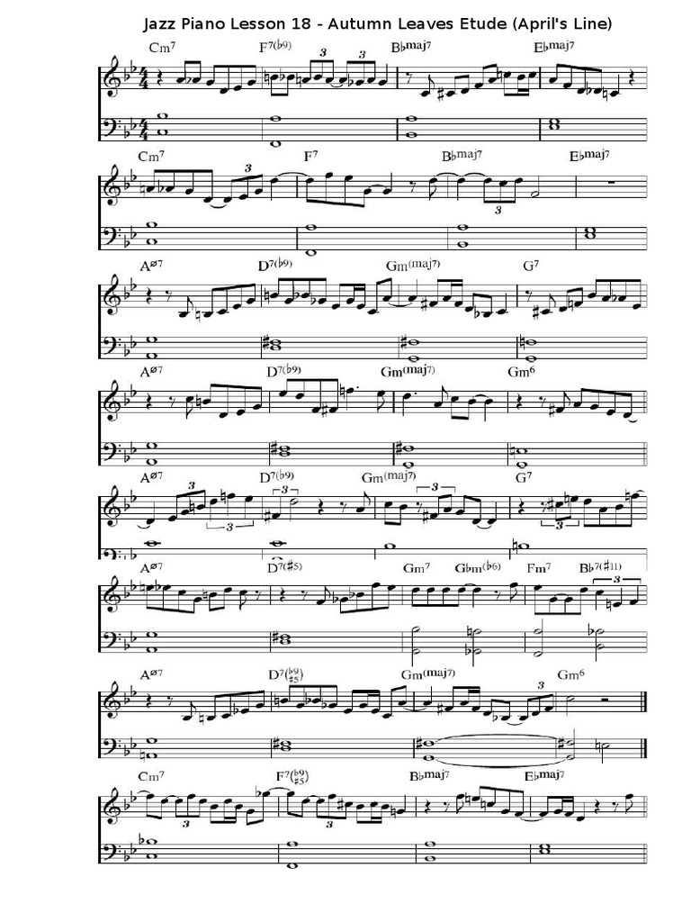 Jazz Piano Lesson | PDF