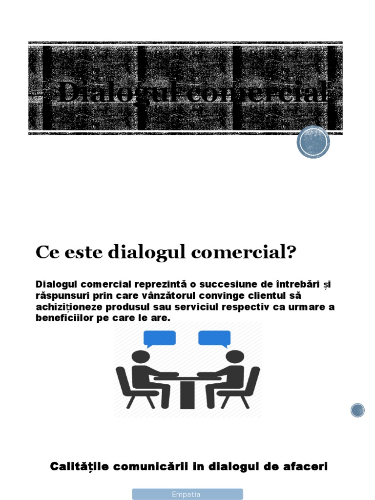 Dialogul Comercial | PDF