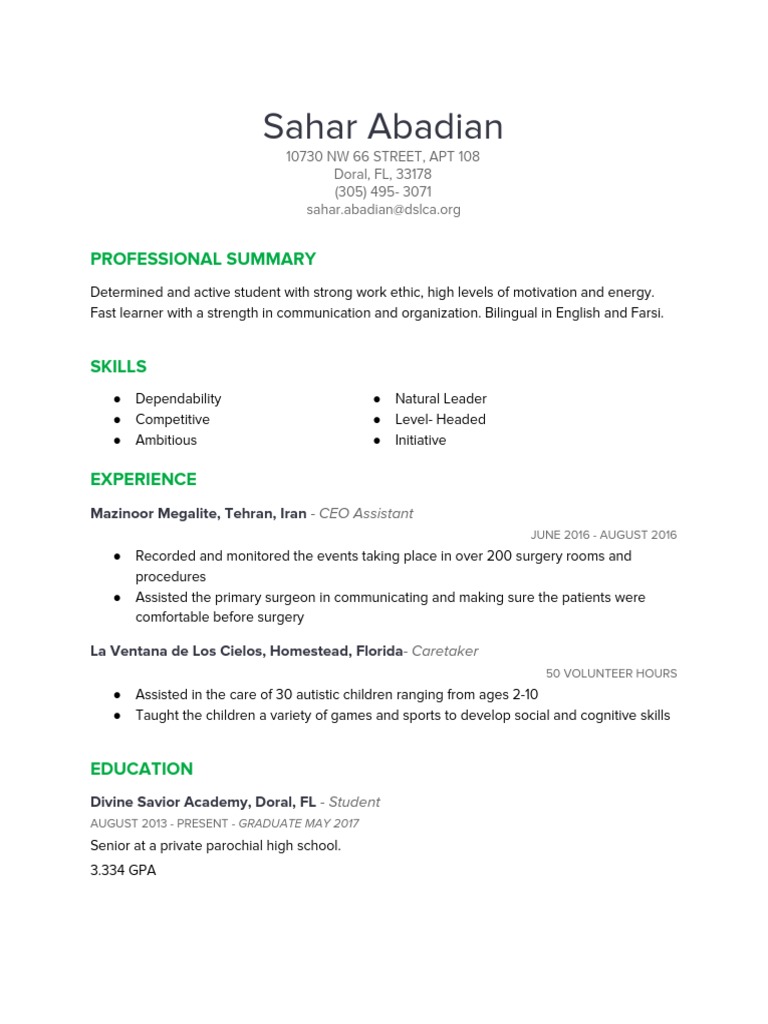 Resume Sahar | PDF