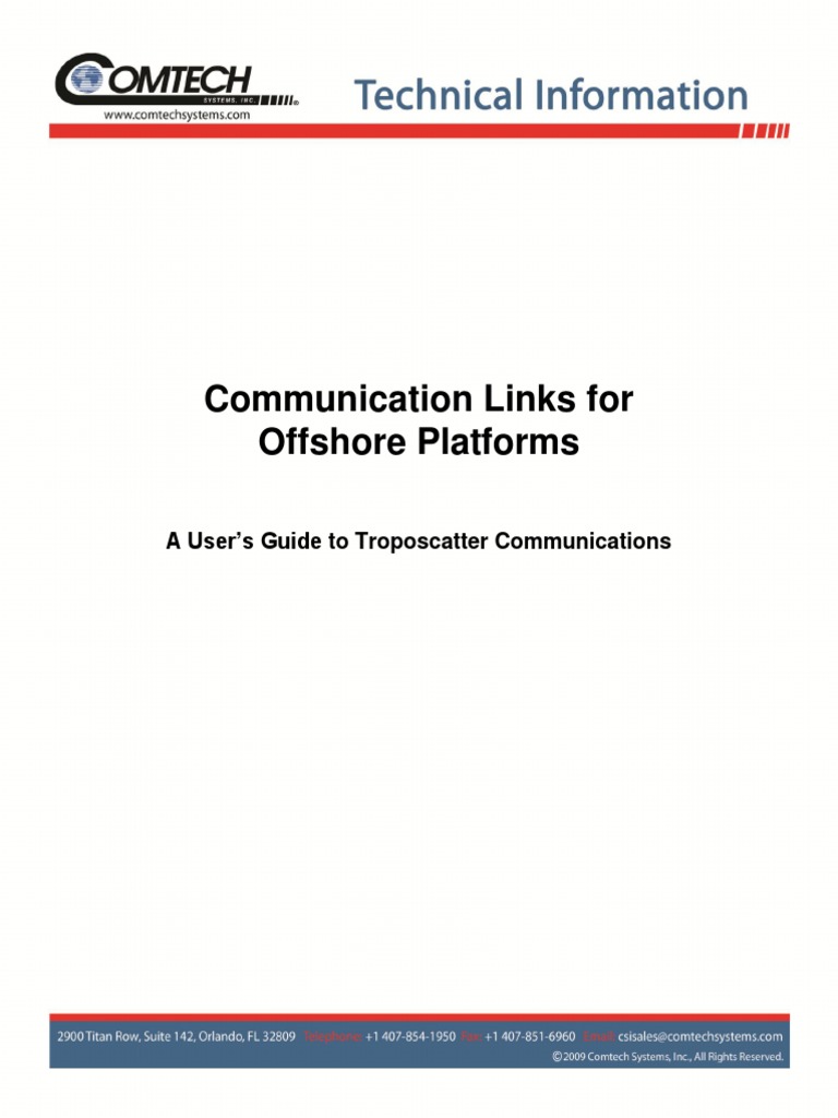 Communication Links For Offshore Platforms 2012 PDF | PDF | Offshore ...