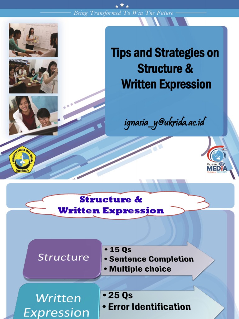Tips and Strategies On Structure and Written Expression | PDF | Verb | Noun