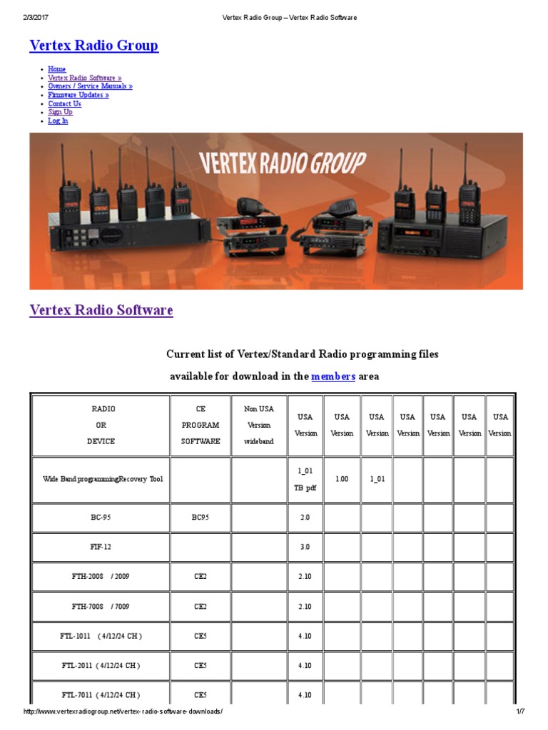 Vertex Radio Group - Vertex Radio Software | Download Free PDF | System ...
