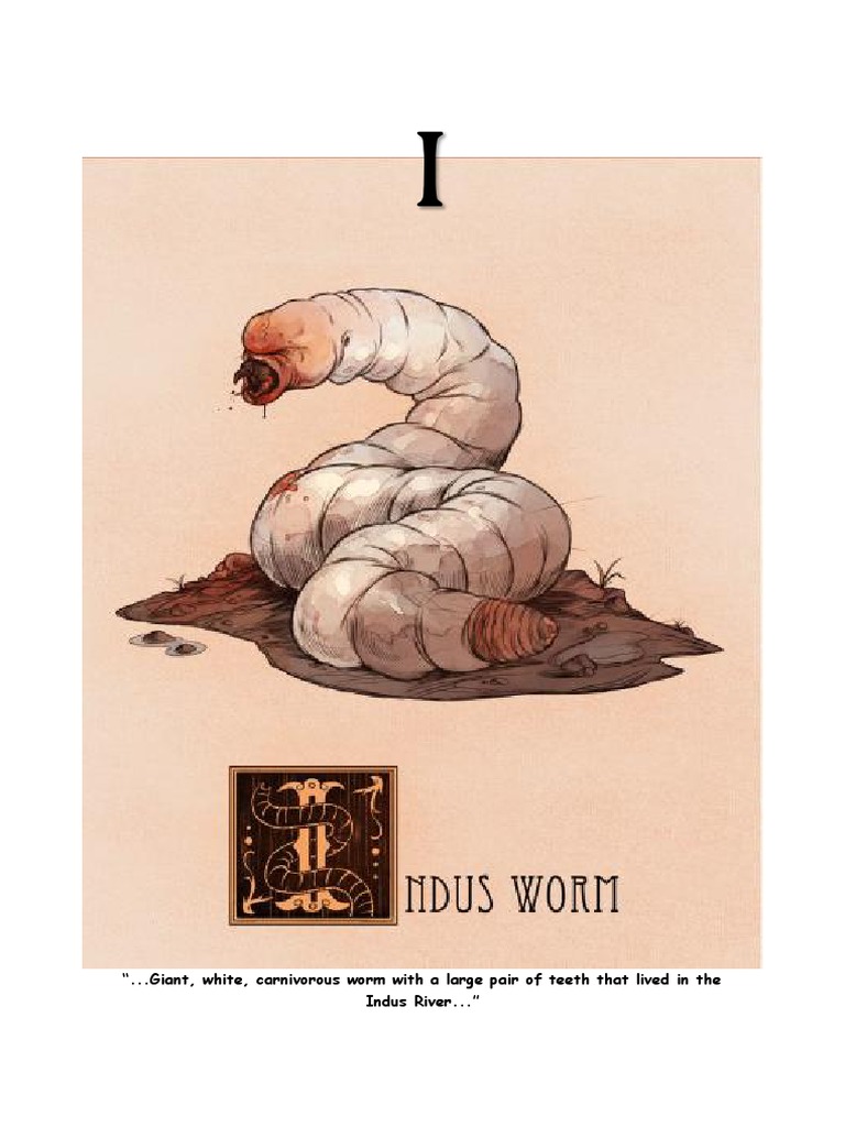 Giant, White, Carnivorous Worm With A Large Pair of Teeth That Lived in ...