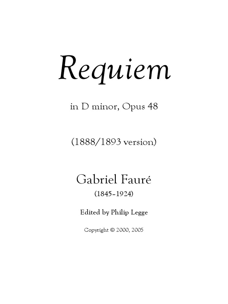 Fauré - Requiem PDF | PDF