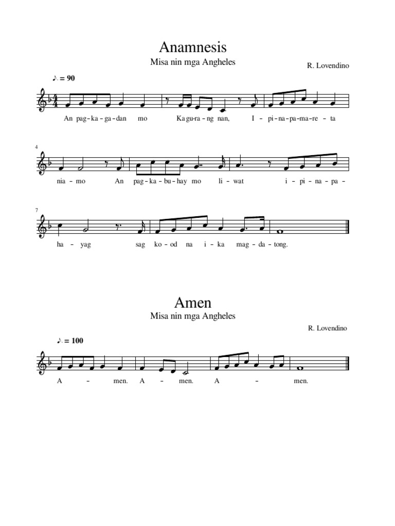 Anamnesis Amen Vocals | PDF