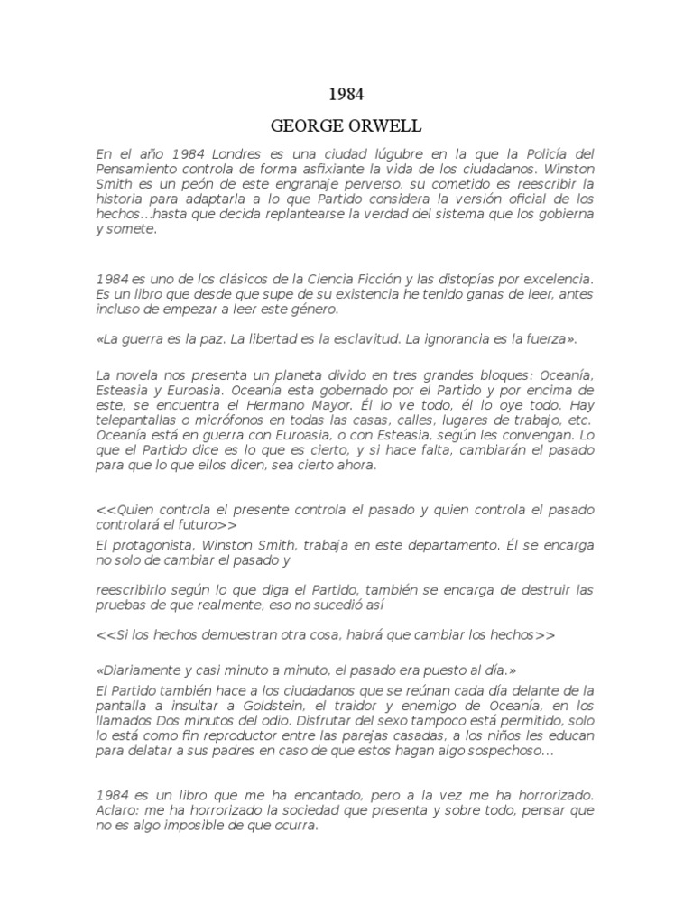 Libro 1984 | PDF
