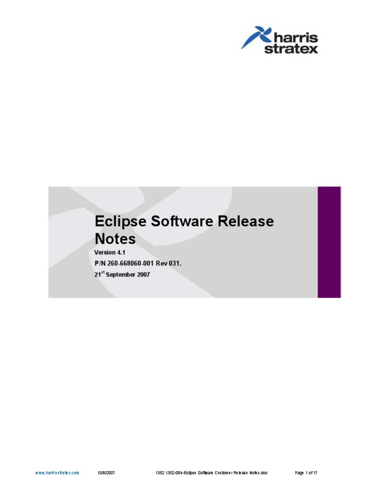 Eclipse Software Release Notes 4.1 PDF | PDF | Microsoft Windows ...