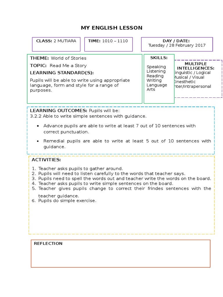 My English Lesson: THEME: World of Stories TOPIC: Read Me A Story ...
