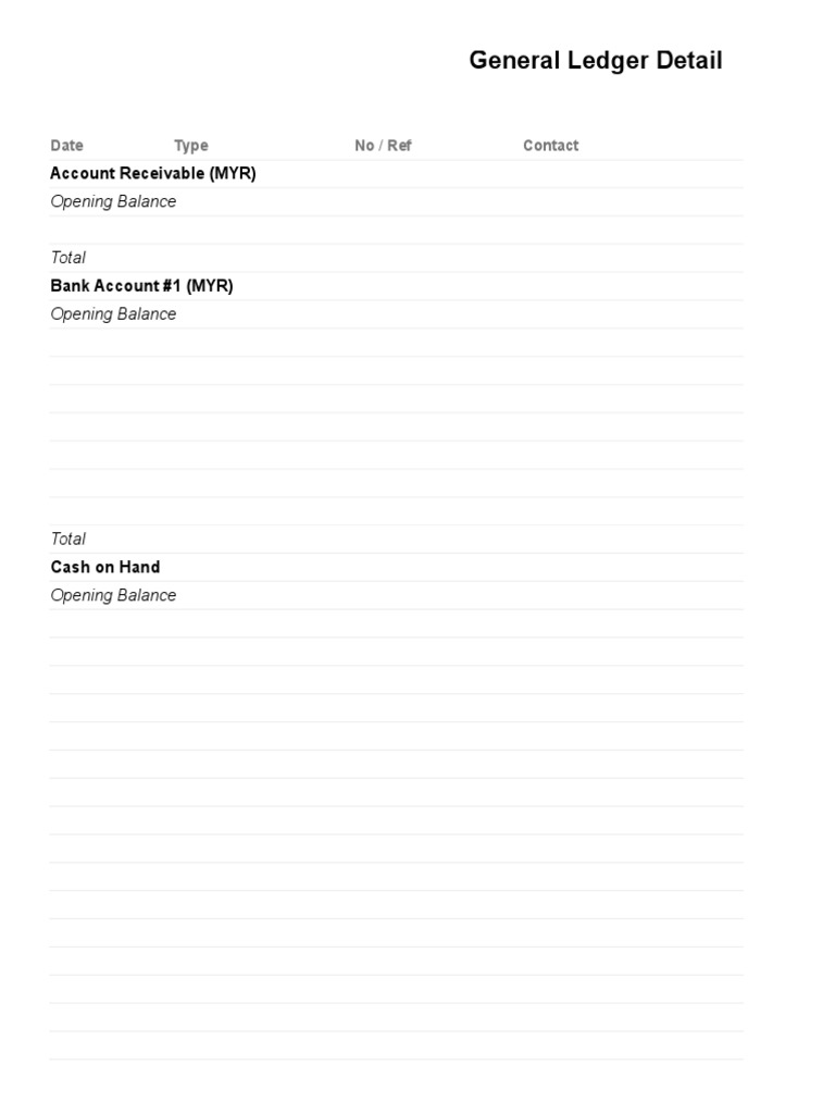 General Ledger Detail 1 | PDF