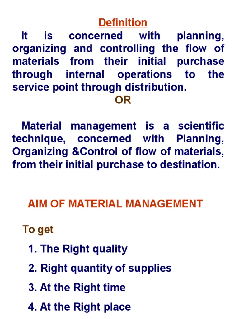 Materials Management | PDF | Procurement | Inventory