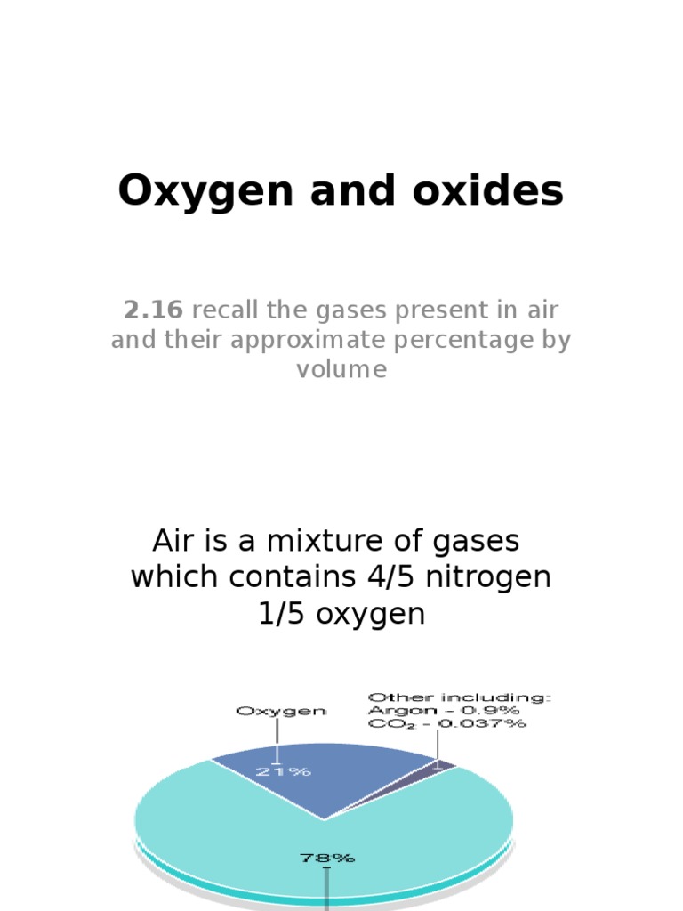 Oxygen and Oxides | PDF | Oxide | Oxygen