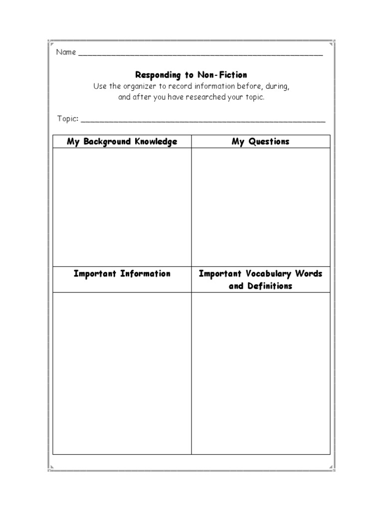 Responding To Non-Fiction | PDF | Psycholinguistics | Cognition