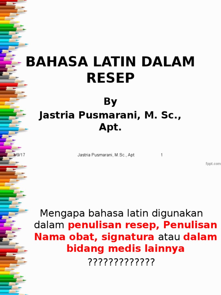 Bahasa Latin Dalam Resep | PDF