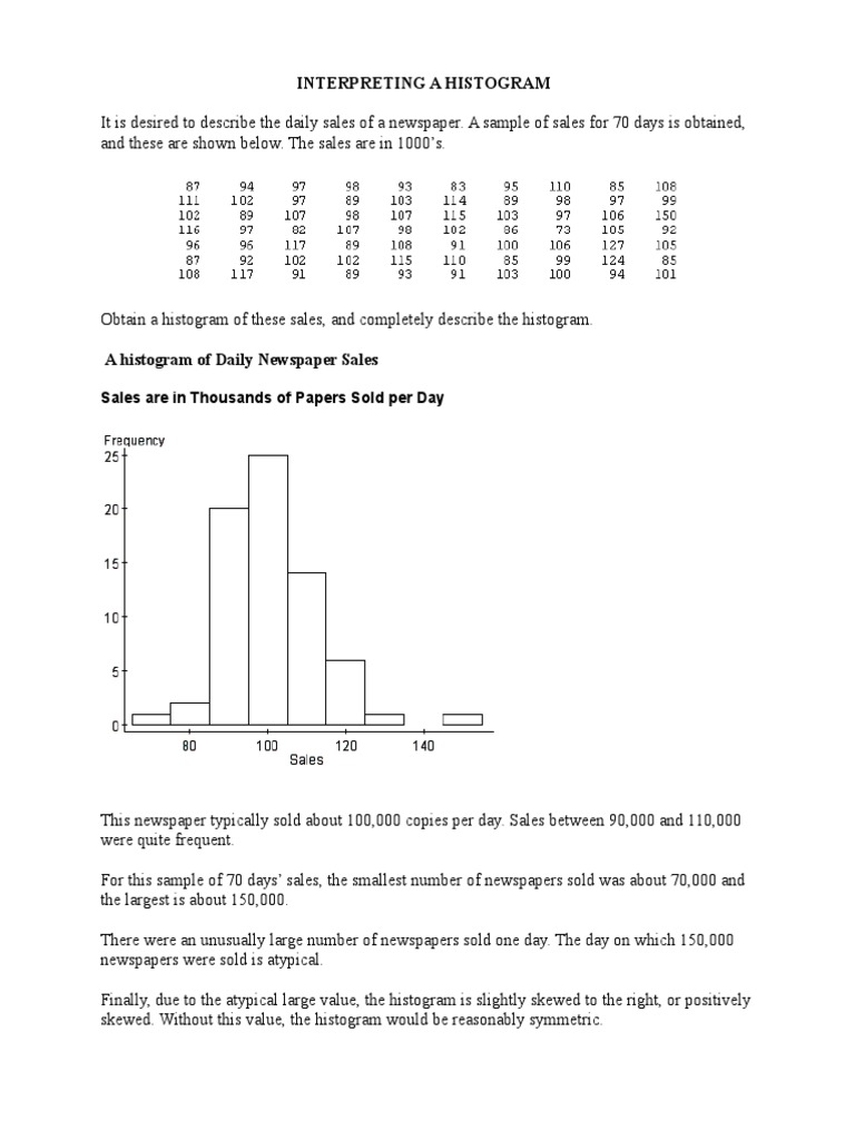 Interpreting A Histogram | PDF