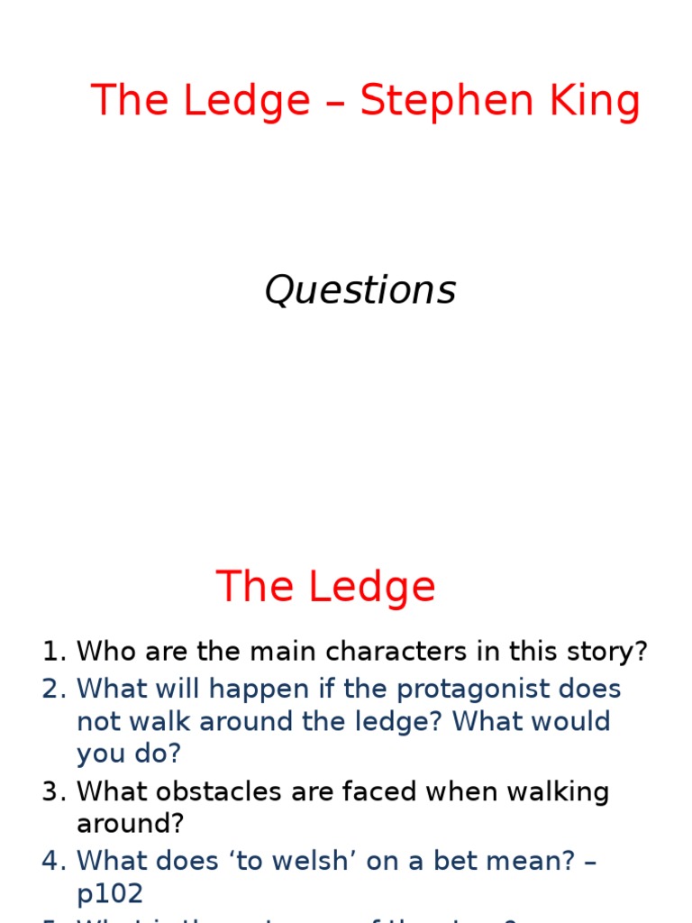 The Ledge | PDF | Language Arts & Discipline | General Fiction