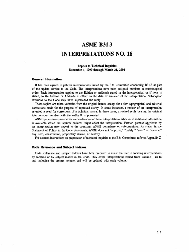 Asme b31.3 Interpretations | PDF | Pipe (Fluid Conveyance) | Stainless ...