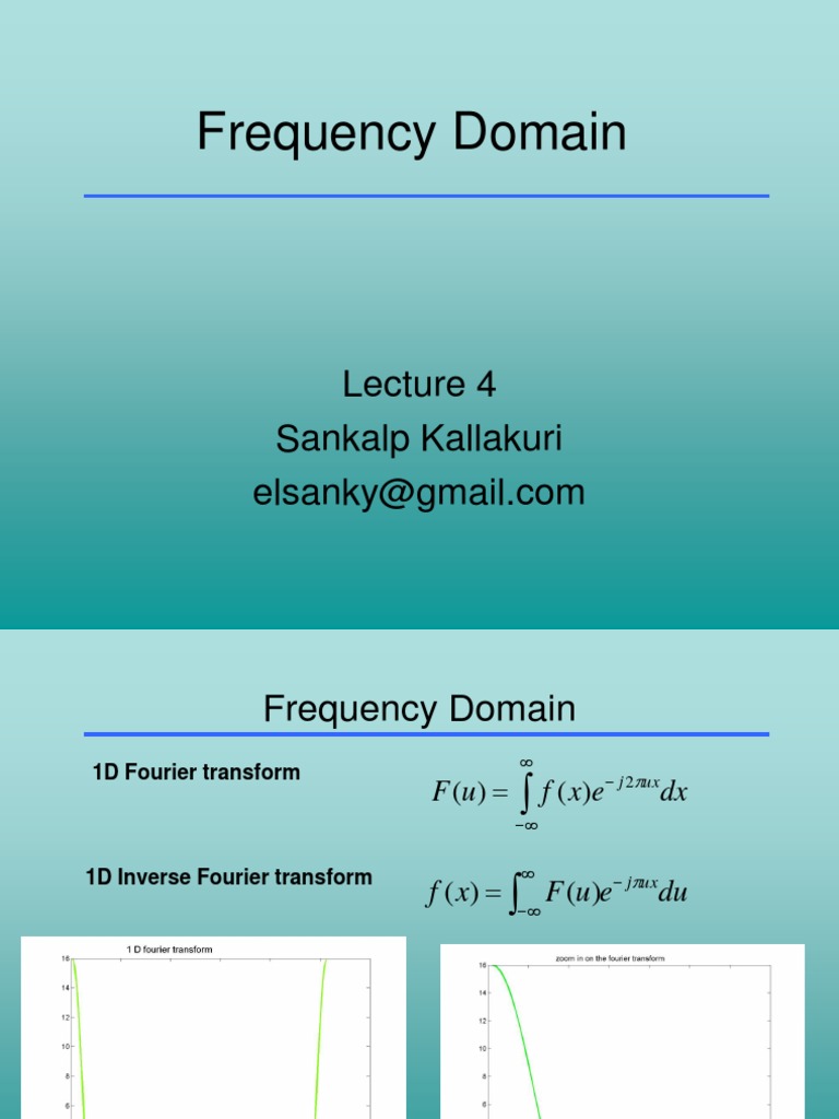 Frequency Domain Image Processing | PDF | Spectral Density | Convolution