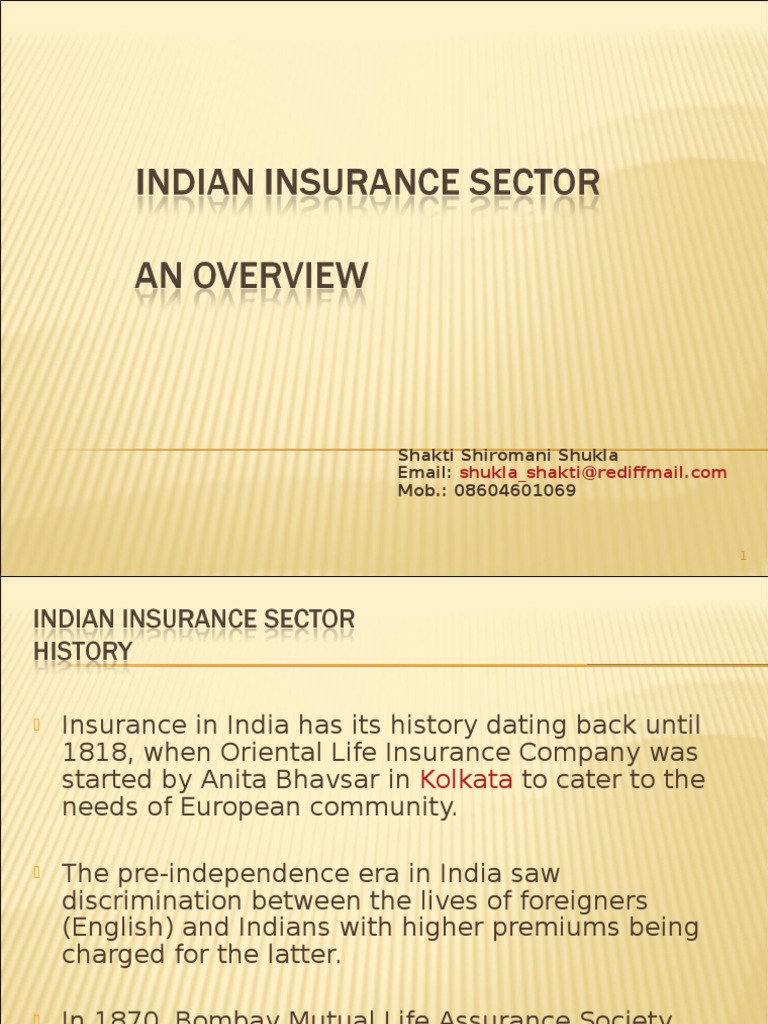 History of Insurance in India | PDF | Insurance | Reinsurance
