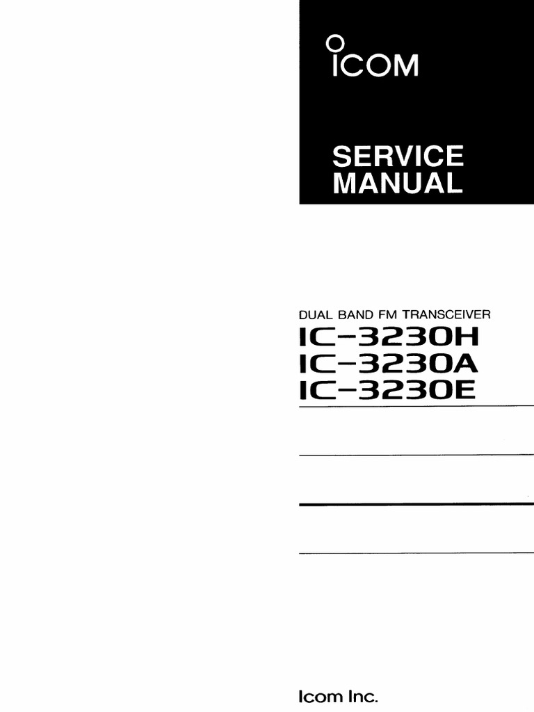 IC-3230 Service Manual | PDF