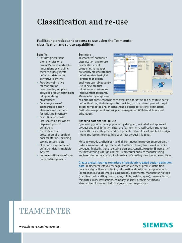Teamcenter Classification and Re Use | PDF | Library (Computing ...