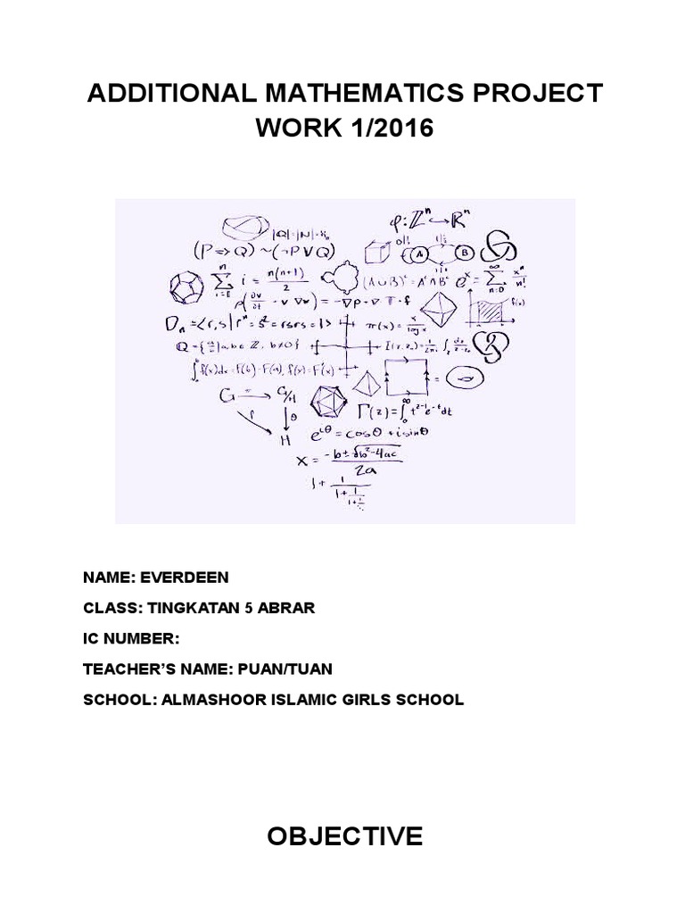 Additional Mathematics Project Work Sample by Me | PDF | Probability ...