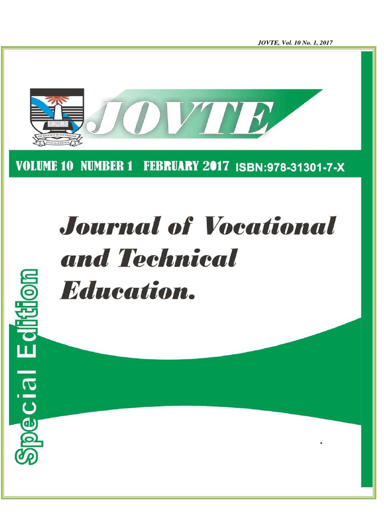 Journal of Vocational and Technical Education (Jovte) | PDF ...