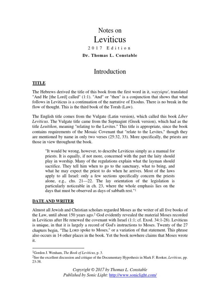 03 - Leviticus PDF | PDF | Book Of Leviticus | Atonement In Christianity