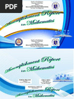 Mathematics Accomplishment Report | PDF | Teaching Mathematics | Concept