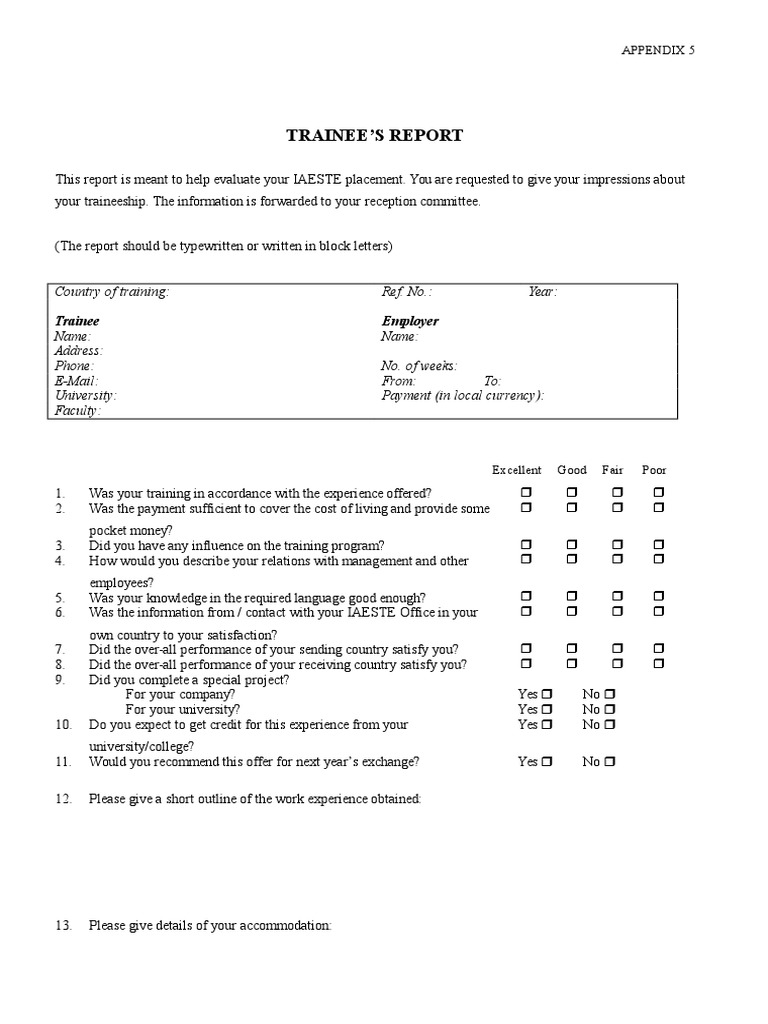 IAESTE Trainee Report | PDF | Economies | Business