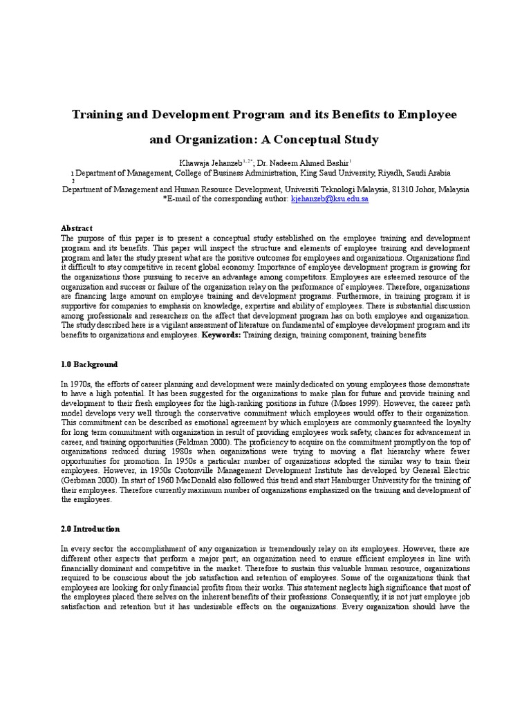 Exploring the Benefits of Employee Training and Development Programs ...