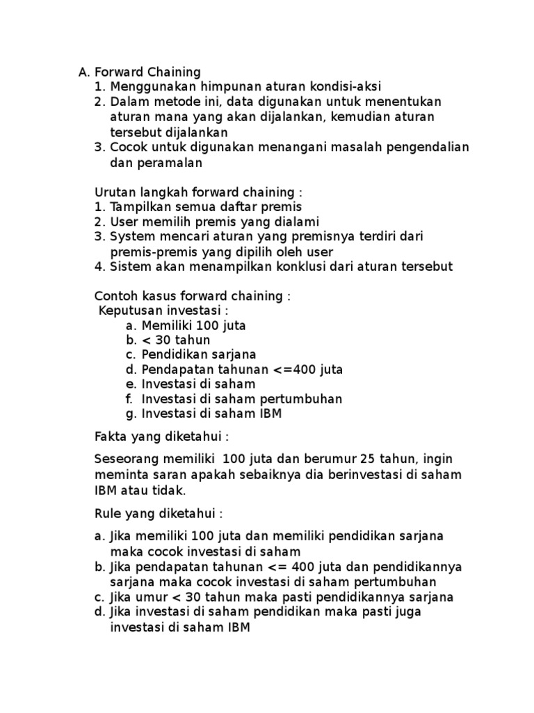 Metode Forward dan Backward Chaining | PDF